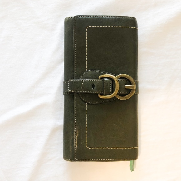 Coach | Bags | Coach Antique Style Wallet Dark Sage And Teal Color ...